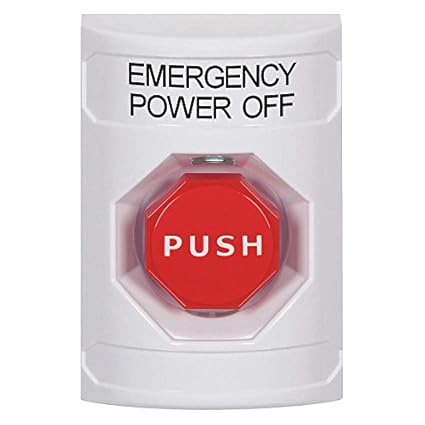 Emergency Power Off Push Button, White: Amazon.com: Industrial & Scientific