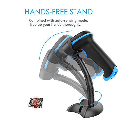 NADAMOO QR Code Scanner Wireless 2D Barcode Scanner With Stand Supports ...