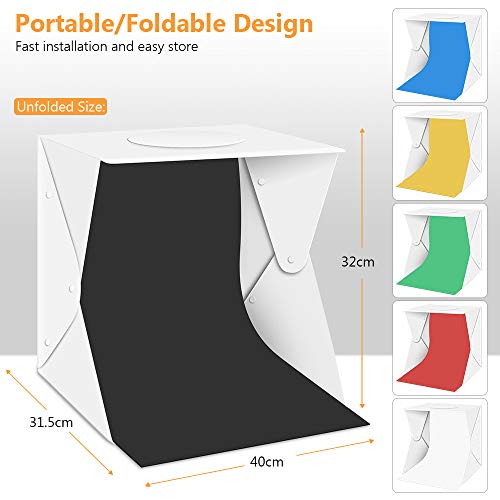 Sensyne Photography Table Top Light Box 70 LED Portable Photo Studio ...