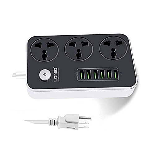 Ldnio Power Strip 3 Outlets & 6 Smart USB Charging Philippines | Ubuy