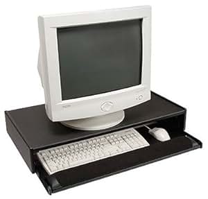 Amazon.com: Computer Monitor Stand with Keyboard Tray - 27" (Black) (4. ...