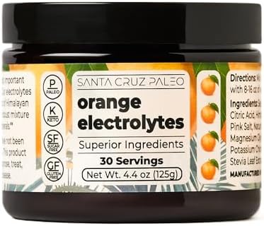 Santa Cruz Paleo Real Salt Electrolytes Powder, Orange, Hydration Drink ...