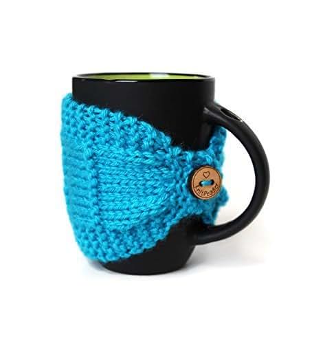 Amazon.com: Knitted Mug Cozy, Mug Cozy, Coffee Cup Cozy, Mug Sleeve ...