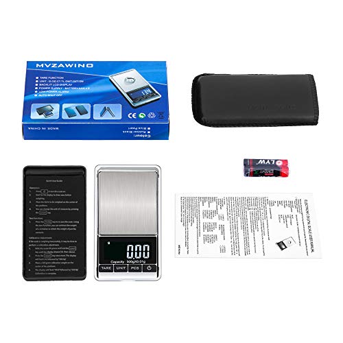 Digital Precision Gram Scale, 0.001oz/0.01g 500g Mini Pocket Scale, Portable Electronic Weight ...