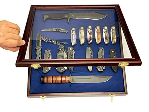 DECOMIL – Pocket Knife Display Case , Glass Collectible Display , Knife ...