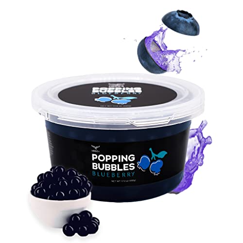 Blueberry Popping Boba Pearls, Premium Boba Popping Pearls with Real ...