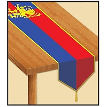Amazon.com: Beistle Printed Medieval Table Runner, 11 by 6-Feet, Red ...