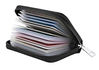 Genuine Leather Multiple Credit/Debit/Store Card Holder, 22Cards ...