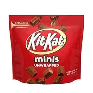 Amazon.com : KIT KAT Chocolate Candy Bars, Minis, 7.6 oz Pouch ...