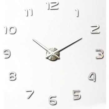 Amazon.com: 3D DIY Wall Clock, Timelike 1M Modern Frameless Large 3D ...