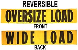 Oversized Load Sign - 18" x 84" Reversible Wide Load Banner, Safety ...