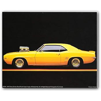 Amazon.com: 1967 Chevy Camaro Poster Street Rod Vintage Car Art Print ...