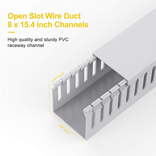 Wire Duct Kit, Open Slot Cable Duct Management Raceway, 123in Cable ...