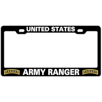 Amazon.com: TAG FRAMES (MILITARY) US Army Ranger License Plate Frame ...