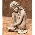 Amazon.com: Generic Concrete Mermaid Statue Sitting On The Stone ...