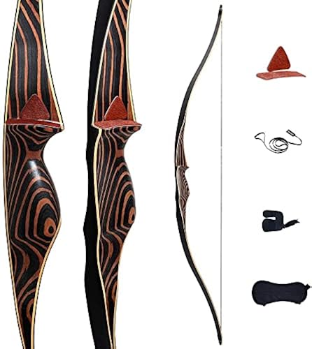 Deerseeker Archery 54" Traditional Recurve Bow Hunting Longbow with ...