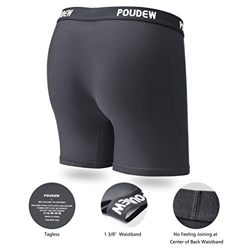 Mens Underwear Poudew 6 Inches Soft Viscose Boxer Briefs Tagless Mens Mens Underwear Poudew 6 Inches Soft Viscose Boxer Briefs Tagless Mens