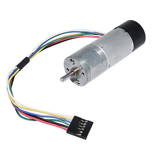 Encoder Metal Gearmotor 24V DC High Speed 300RPM Gear Motor with ...