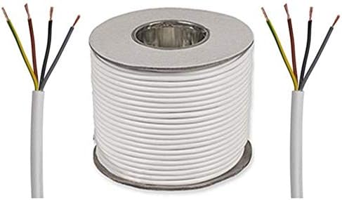 4 Core White .75 Flex Cable Per Metre 3184y: Amazon.co.uk: DIY & Tools