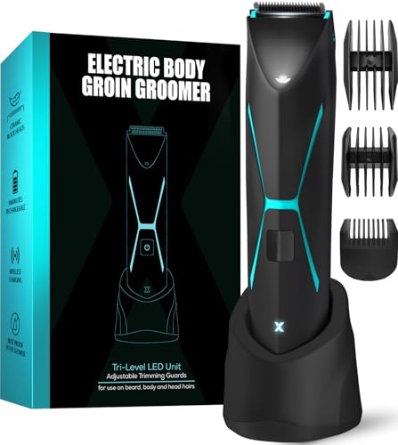 Electric Body Hair Trimmer for Men - Pubic Groin Groomer Waterproof ...
