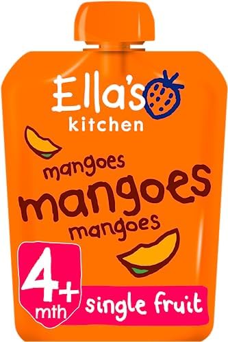 Ella's Kitchen Organic Super Smooth Mangoes Puree, 4+ Months Baby Food ...