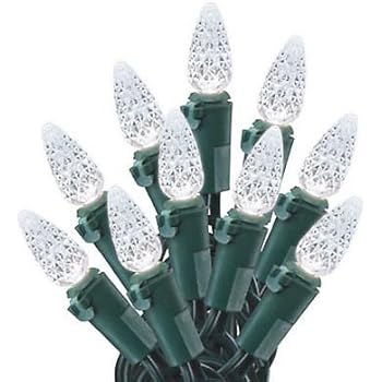 Amazon.com: Home Accents Holiday 50 LED Cool White C3 Lights 16ft 4in ...