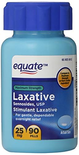 Equate Maximum Strength Laxative, Sennosides Stimulant Laxative, 25mg ...