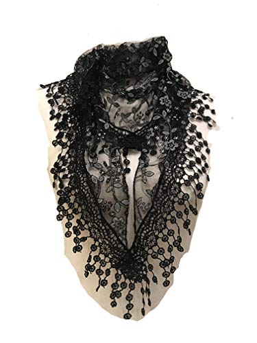 Women's Fashion Lace Fringe Triangle Scarf | Buy Scarves and Wraps