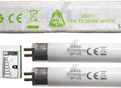 2Pk of 13w T5 525mm 21″ Fluorescent Tubes White 3500k G5 Cap 13 Watt ...