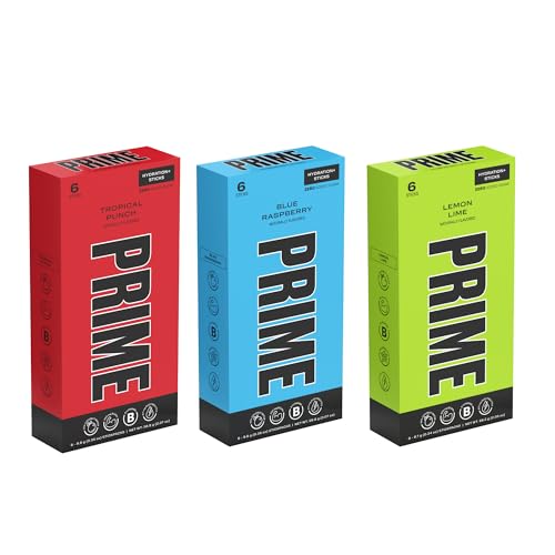 PRIME Hydration+ Sticks TROPICAL PUNCH BLUE RASPBERRY LEMON LIME ...