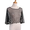 L'VOW Womens Pearl Beaded 1920s Flapper Shawl Wrap Mesh Gatsby Evening ...