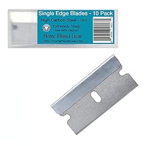 Amazon.com: Single Edge Razor Blade 10 Pack - Straight Edge Razor - Ten ...