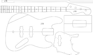 Amazon.com: Electric Guitar Routing Template - J bass: Musical Instruments