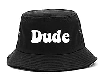 Dude 70s Bucket Hat Black at Amazon Men’s Clothing store: