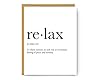 Amazon.com: Relax definition - Unframed art print poster or greeting ...