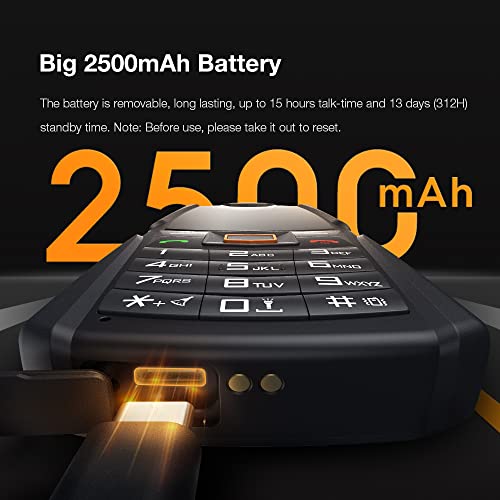 AGM M7 Rugged Phone with Charging Dock, IP68 Waterproof Outdoor Phone, 2500mAh Battery Unlocked ...