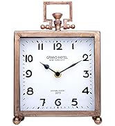 Amazon.com: NIKKY HOME Vintage Mantel Table Clock, Silent Non-Ticking ...