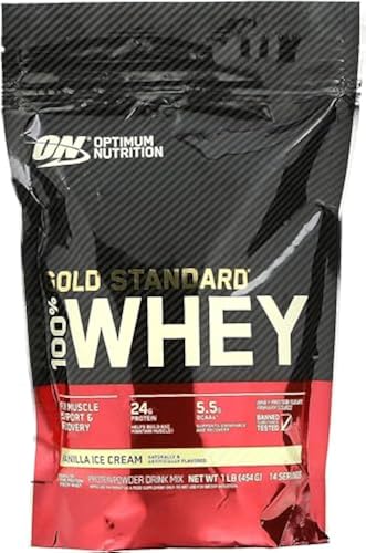 Optimum Nutrition Gold Standard 100% Whey Protein Powder, Vanilla Ice ...
