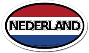 Amazon.com: Nederland Netherlands in Dutch and Dutch Flag Car Bumper ...