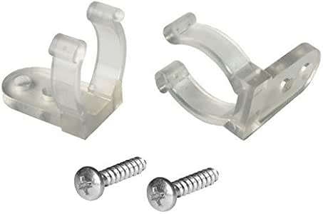 (50 Pack) 3/8 in. - Rope Light Clear Mounting Clips with Screw - MDL ...