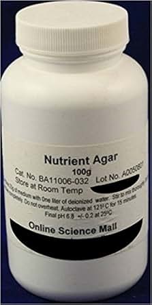 100g Nutrient Agar Powder: Science Lab Agar Media: Amazon.com ...