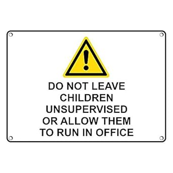 Amazon.com: Weatherproof Plastic Do Not Leave Children Unsupervised ...