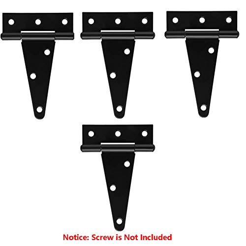 4Pack 6 Inch T Strap Heavy Duty Shed Hinge Gate Strap Hinge Door Barn ...