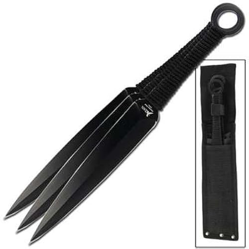 MedievalDepot Ninja Kunai Throwing Knives - 3 Piece Set, 12 Inch Double ...