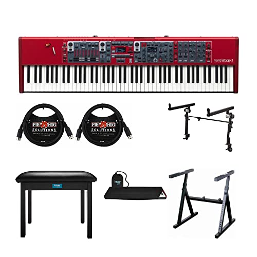 Nord Stage 3 88-Key Fully-Weighted Keyboard Bundle with Adjustable ...