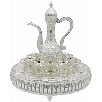 Amazon.com | Mint Tea Set Moroccan Casablanca Tea set Moroccan Teapot 6 ...