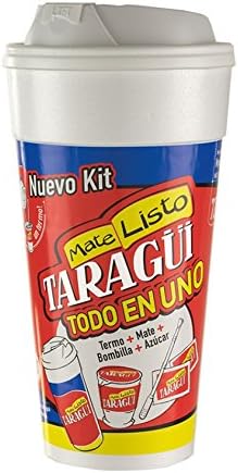 Taragui Mate Listo Todo En Uno. Set Con Termo, Mate, Bombilla y Yerba ...
