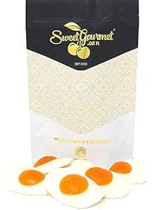 Amazon.com : Giant Fried Eggs Gummi Candy | Bulk Gummy | Peach Flavor ...