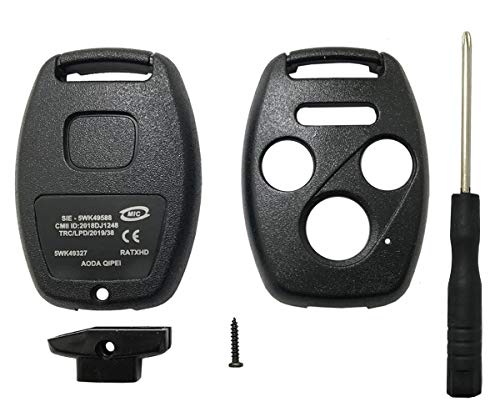 Horande 4 Buttons Replacement Keyless Entry Key Fob Cover Fit for Honda ...