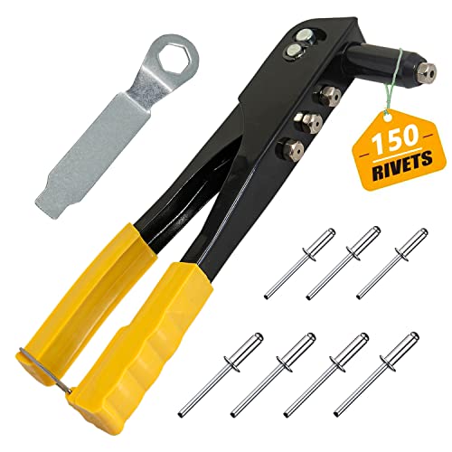 T.K.Excellent Heavy Duty Riveter Set,Manual Pop it Metal Rivet Gun and ...